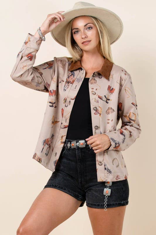 Western Collared Barn Jacket – ST Ranch Wear